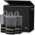 180L Laundry Hamper 3 Section, Extra Large with Lid, Dirty Clothes ...