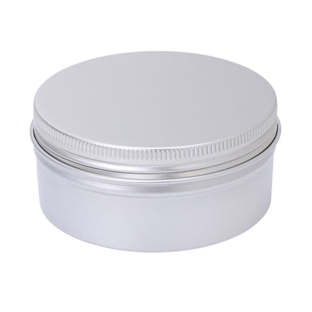 180ML Aluminium Empty Cosmetic Pot Jar Container Silver Screw Lid Craft ...