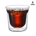 (180ML) Creative Tea Glass Cup Double Wall Design Transparent Glass ...