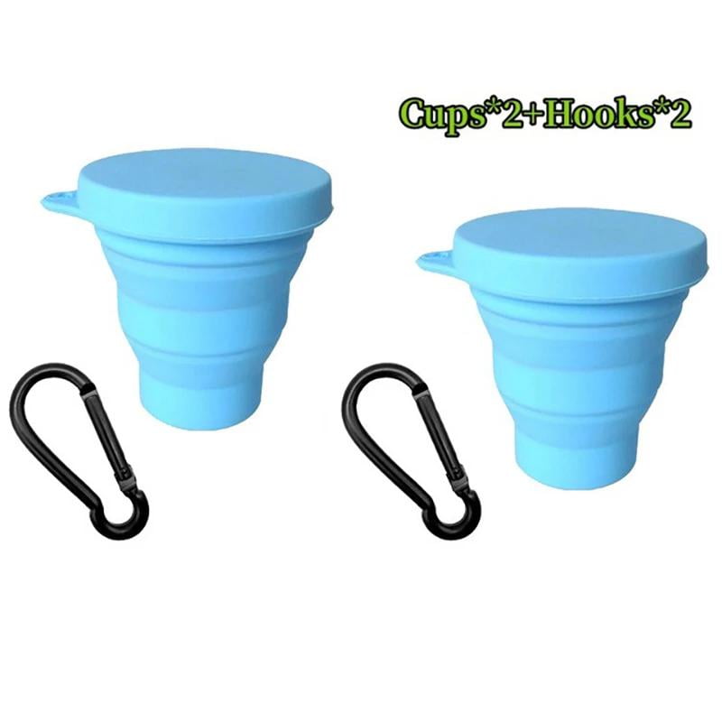 180ML Folding Cup Mini Retractable Cup Silicone Portable Teacup Outdoor ...