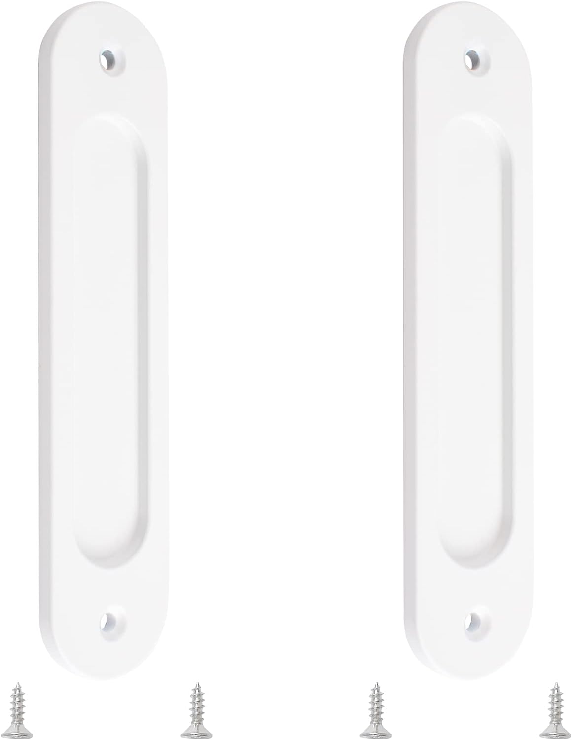 180MM Oval Recessed Sliding Door Pulls, 2pcs Warm White Flush Pull ...