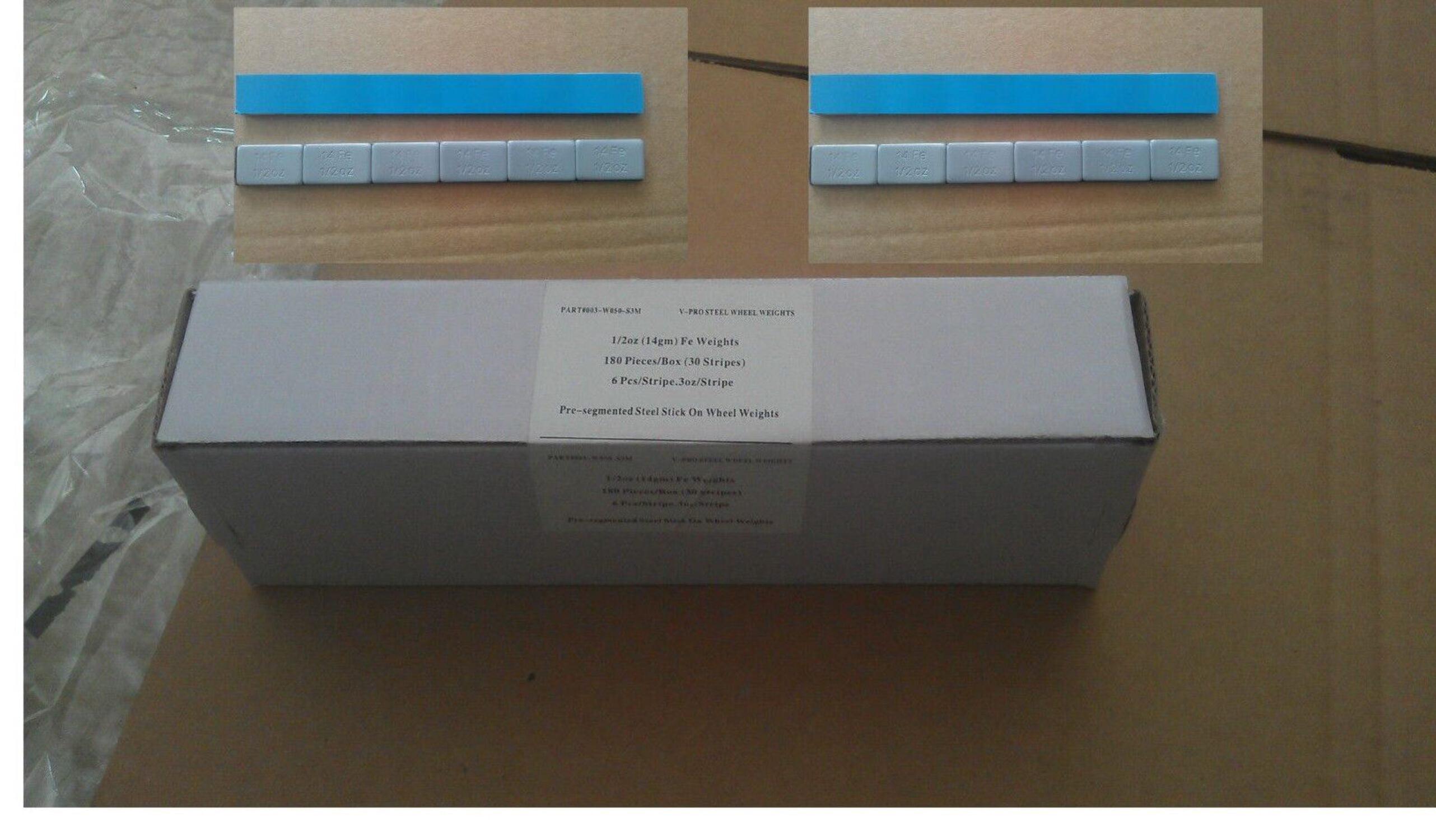 180PC 1/2 OZ 0.50 STICK ON WHEEL WEIGHT BALANCE 30 STRIPS TOTAL OF90 ...