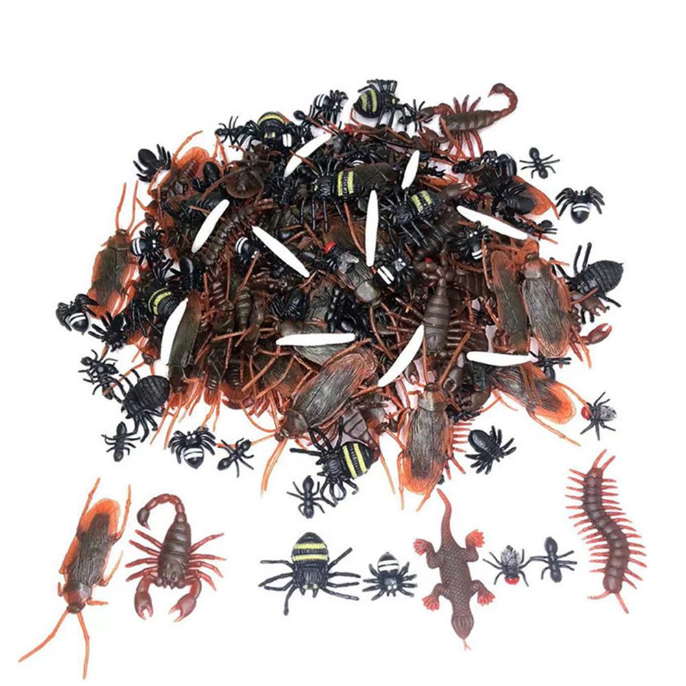 180PCS Realistic Plastic Spider Fake Insect Tricky Joke Toy Halloween ...