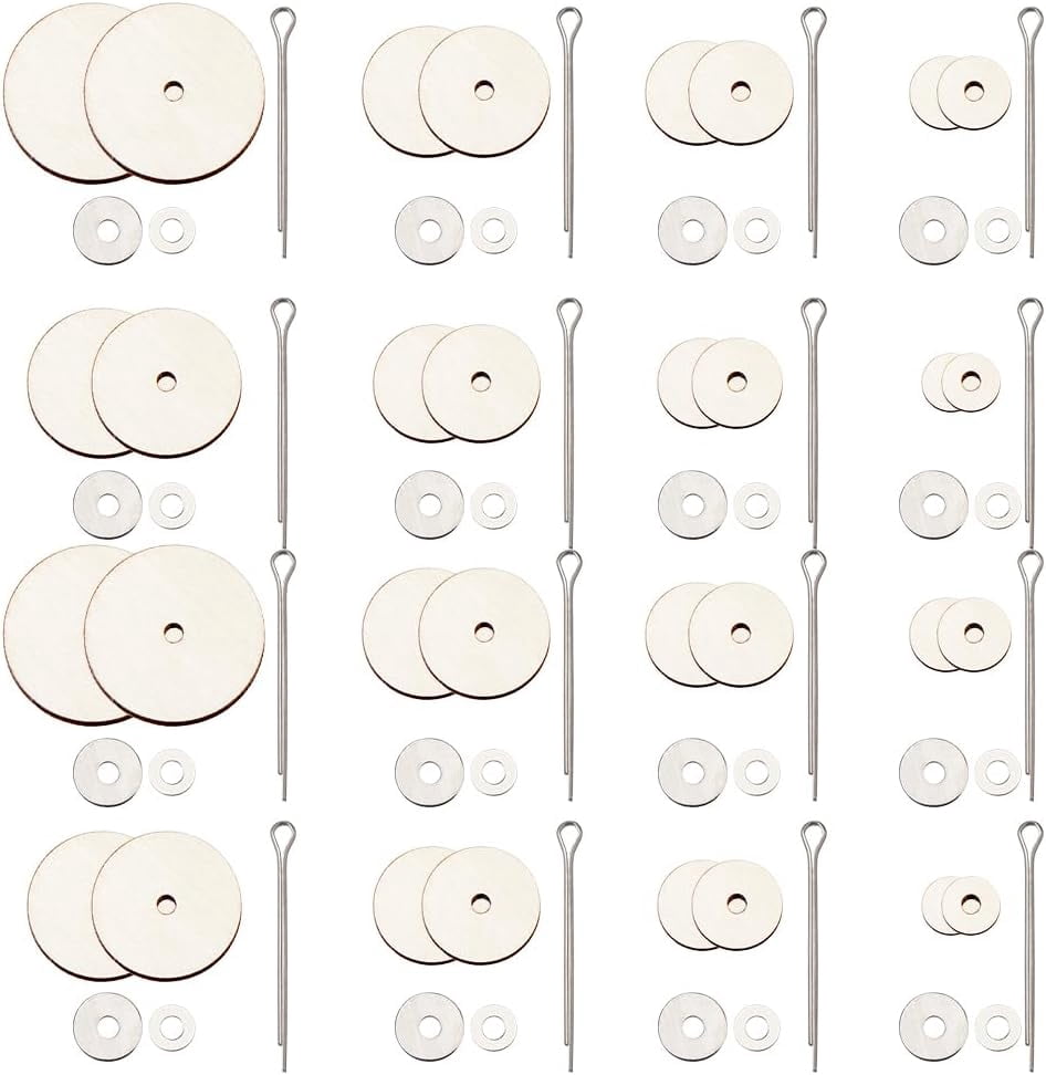 180Pcs 8 Sizes Wooden Joint and Fibreboard Disks 8-24mm Rotatable ...