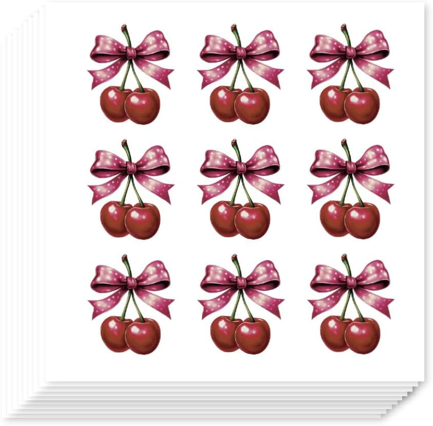 180Pcs Cherry Fruit Stickers Cute Cherry Paper Decals Self-Adhesive ...