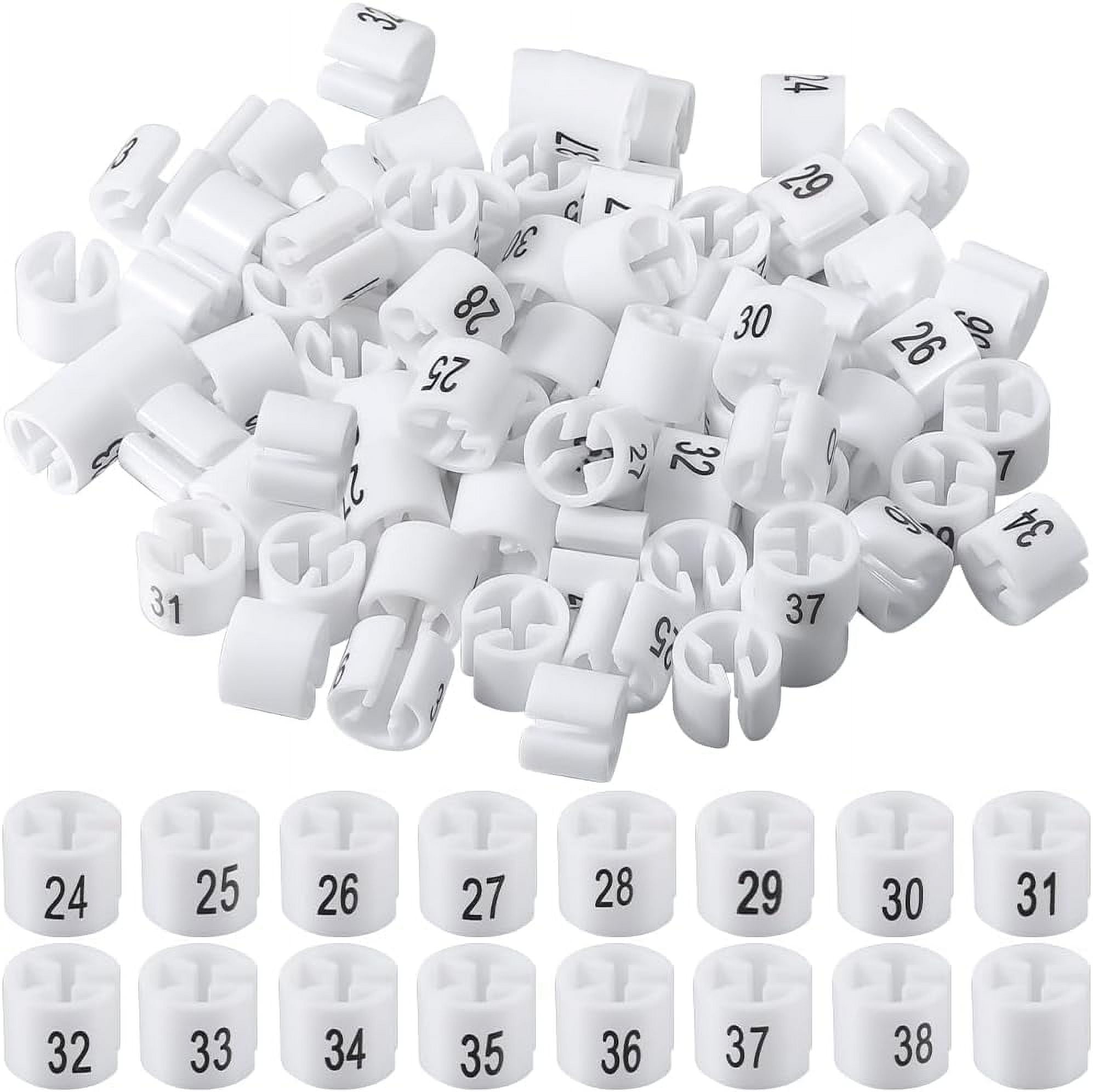 180Pcs Clothes Hanger Marker Number 24 to 38 Trouser Size Markers Tag ...