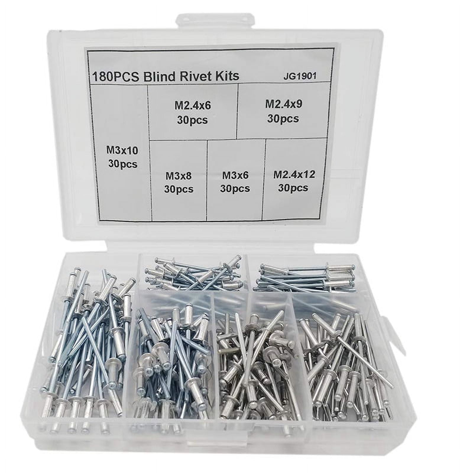 180Pcs Nail Decoration Aluminium Blind Rivet Rivet Kits For Furniture ...
