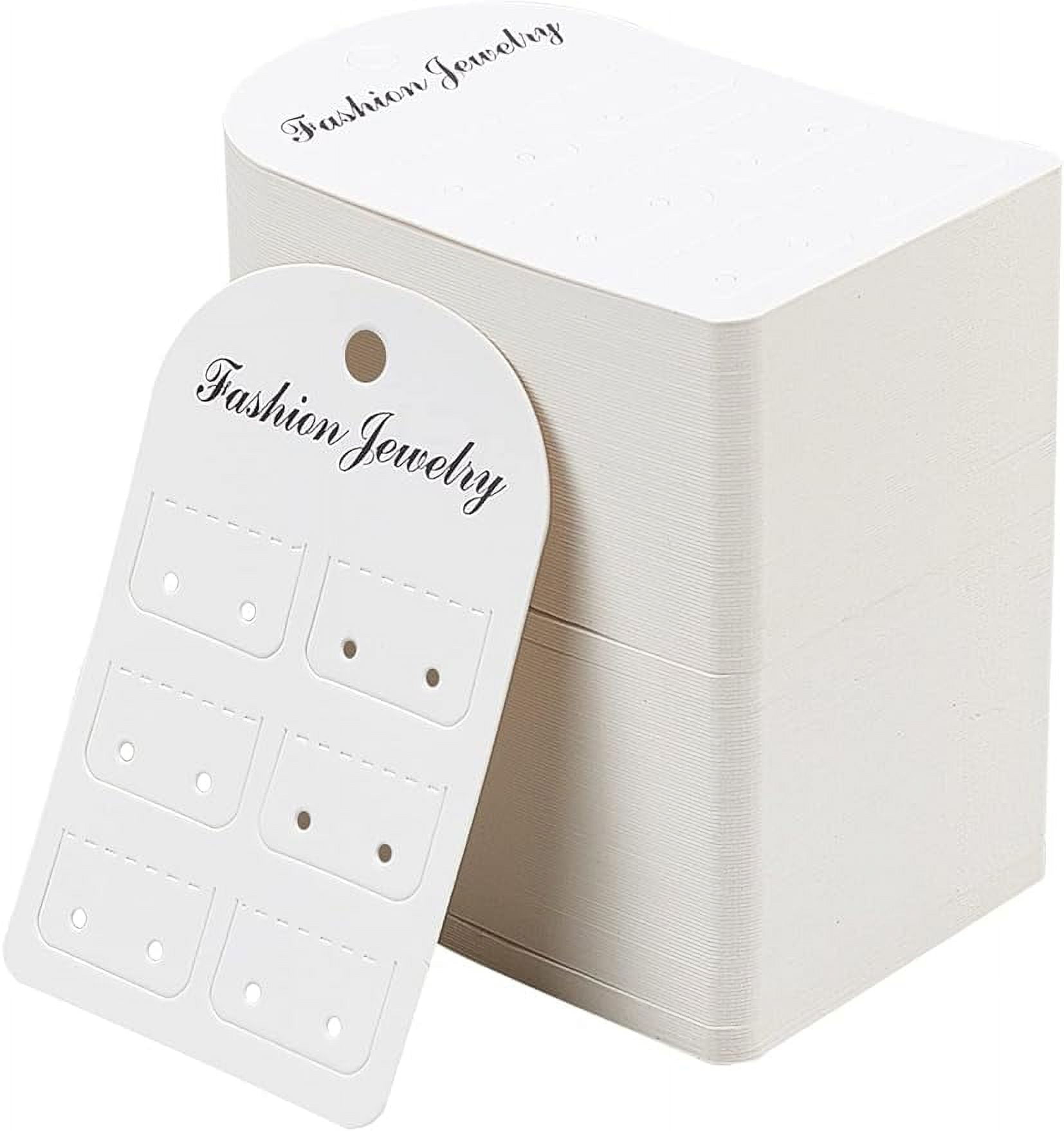 180Pcs Rectangle Display Earring Cards White Paper Display Cards ...