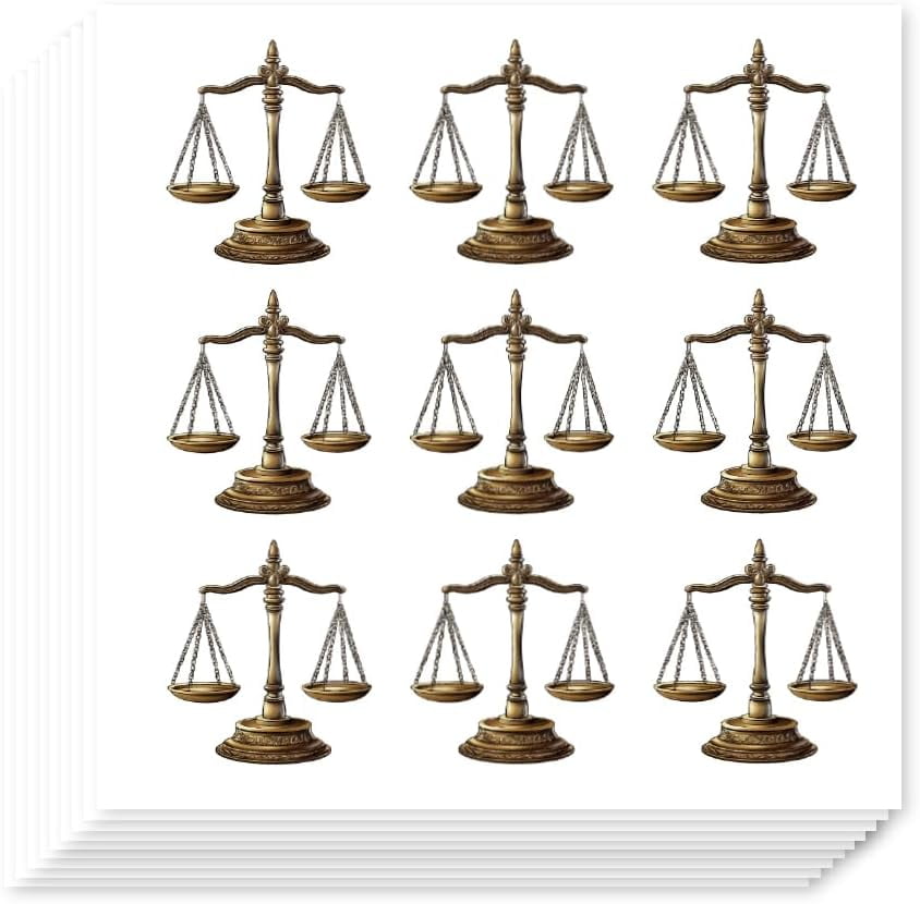 180Pcs Scales of Justice Stickers Vintage Scales of Justice Paper ...