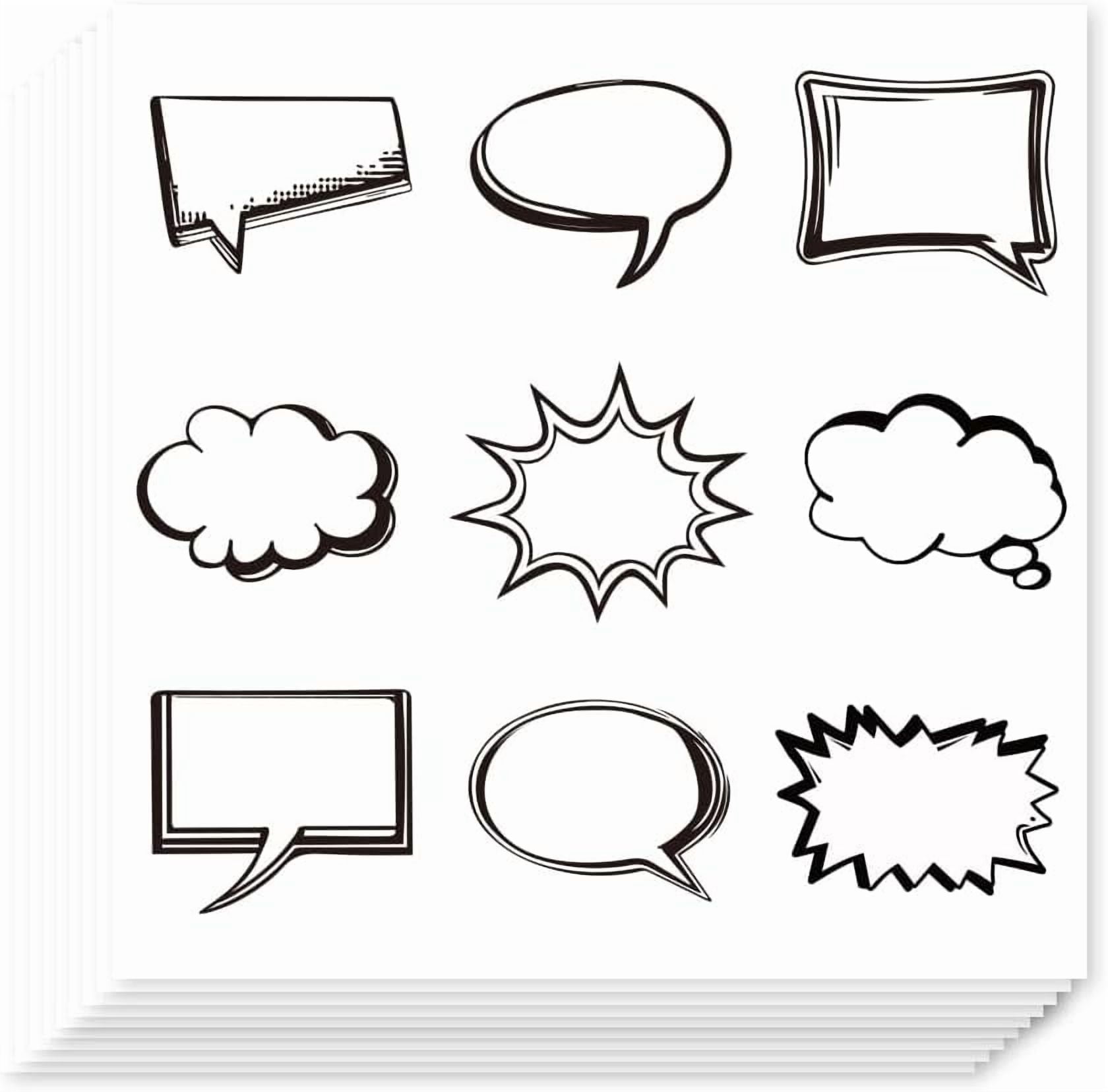 180Pcs Self-Adhesive Planner Stickers Comic Dialog Box Decals Cute ...