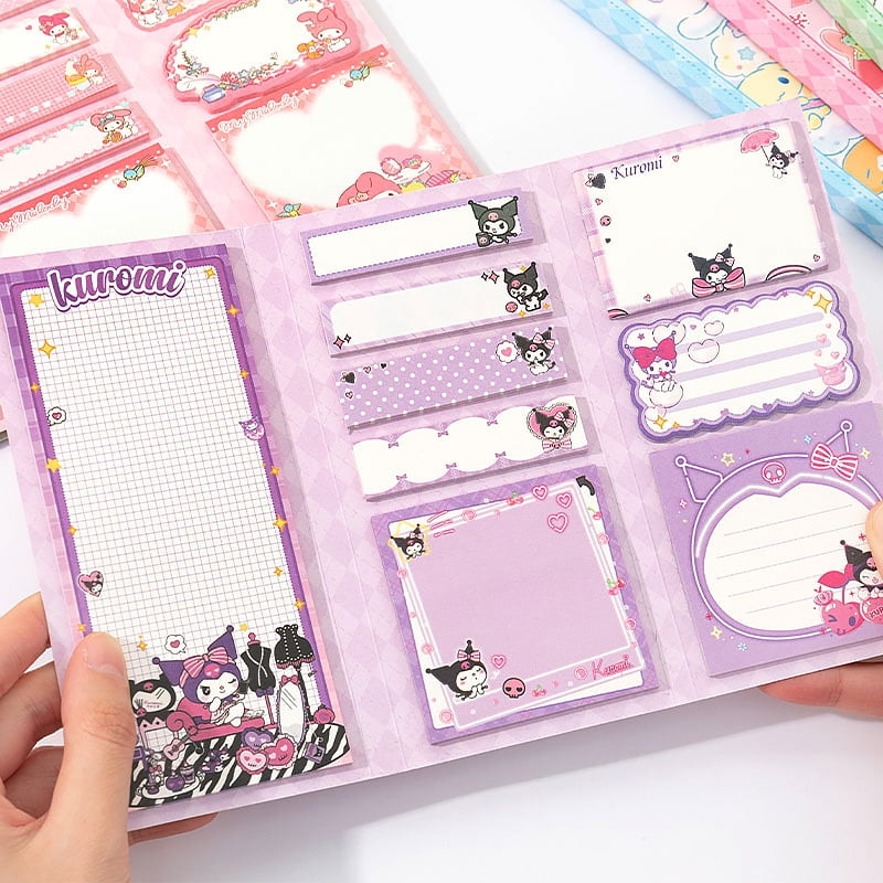 180Pcs/set Sanrio Cartoon Sticky Notes Kuromi Cinnamoroll My Melody ...
