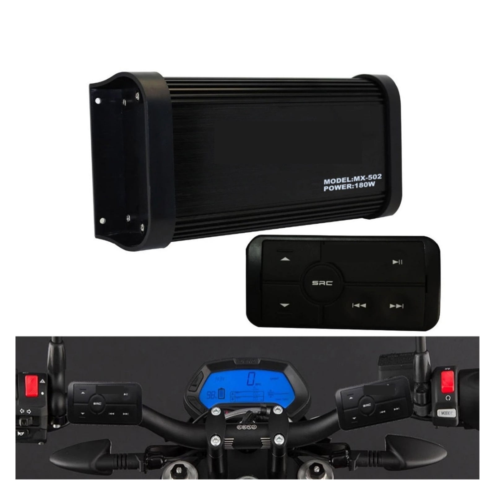 180W 4 Channels Waterproof Motorcycle Marine Boat Amplifier Car Stereo ...