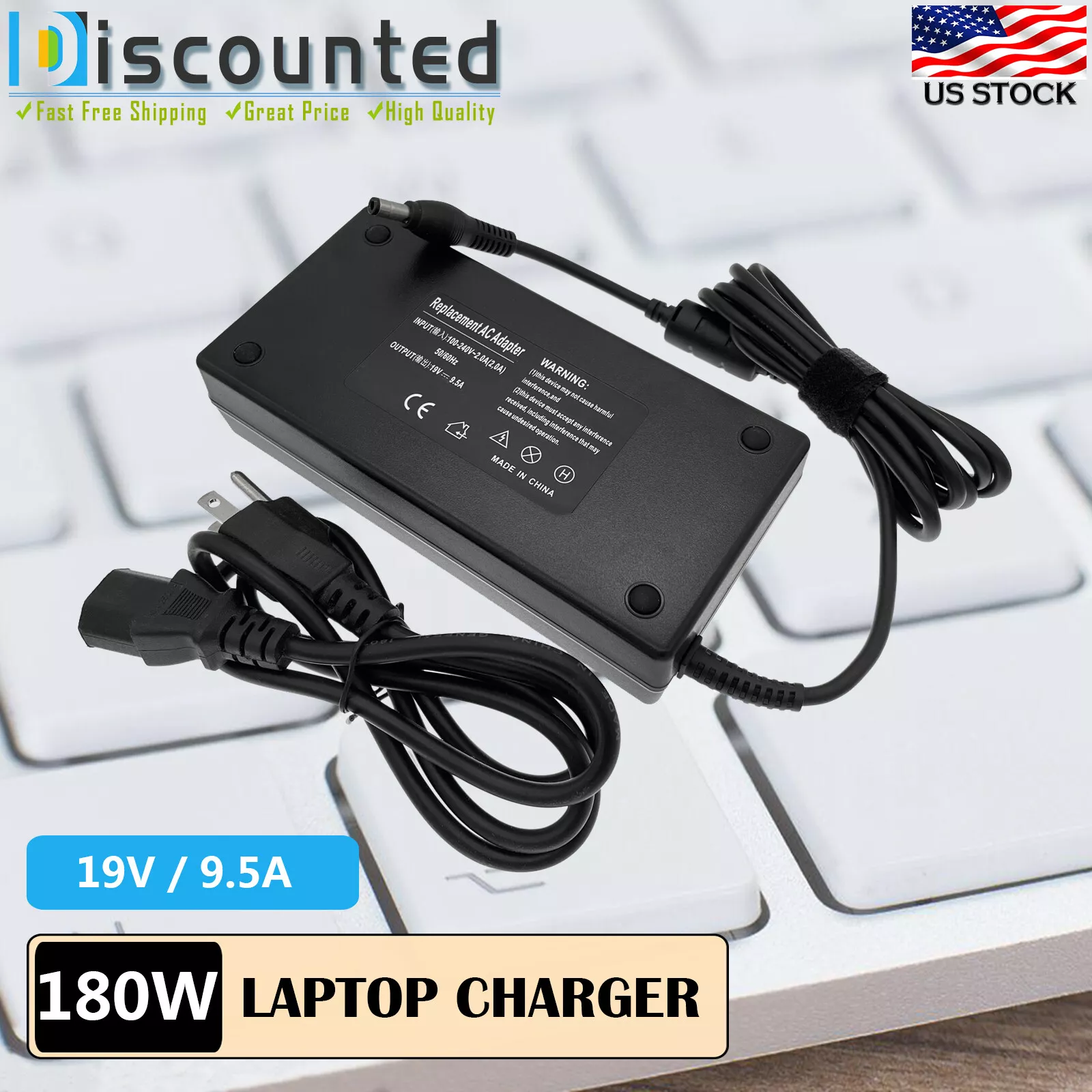 180W AC Adapter Charger For Alienware Area-51 M9700 M9750 0415B19180 ...