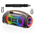 VUOPAX Portable Bluetooth Speaker, 180W Loud Outdoor Sound, Waterproof ...