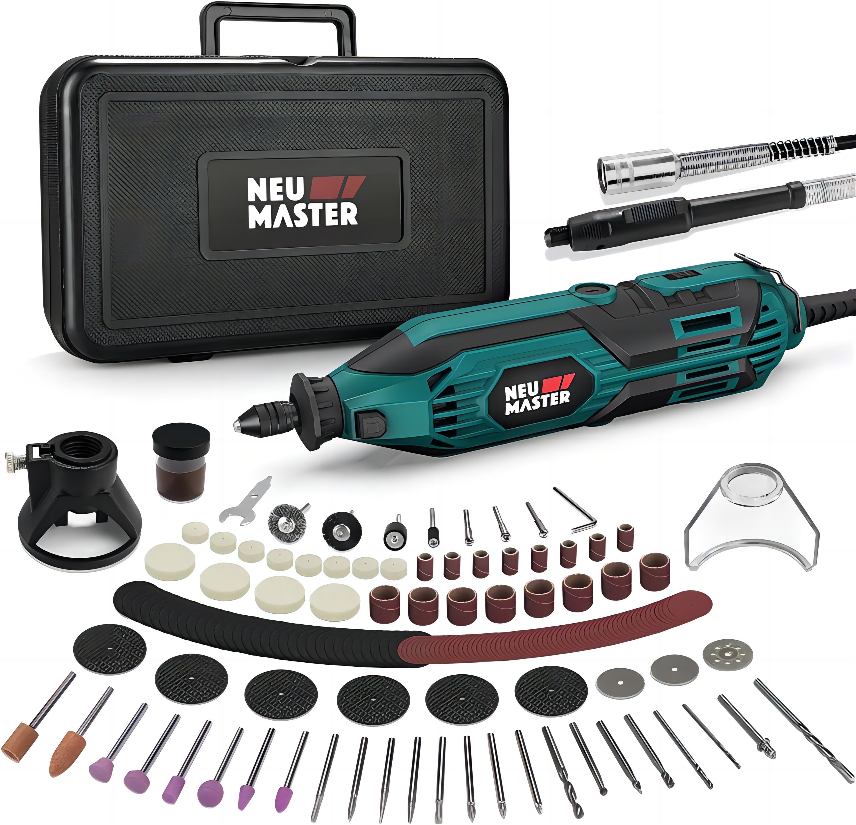 NEU MASTER 180W Rotary Tool Kit, Corded Power Tools, 6-Speed, 165 ...