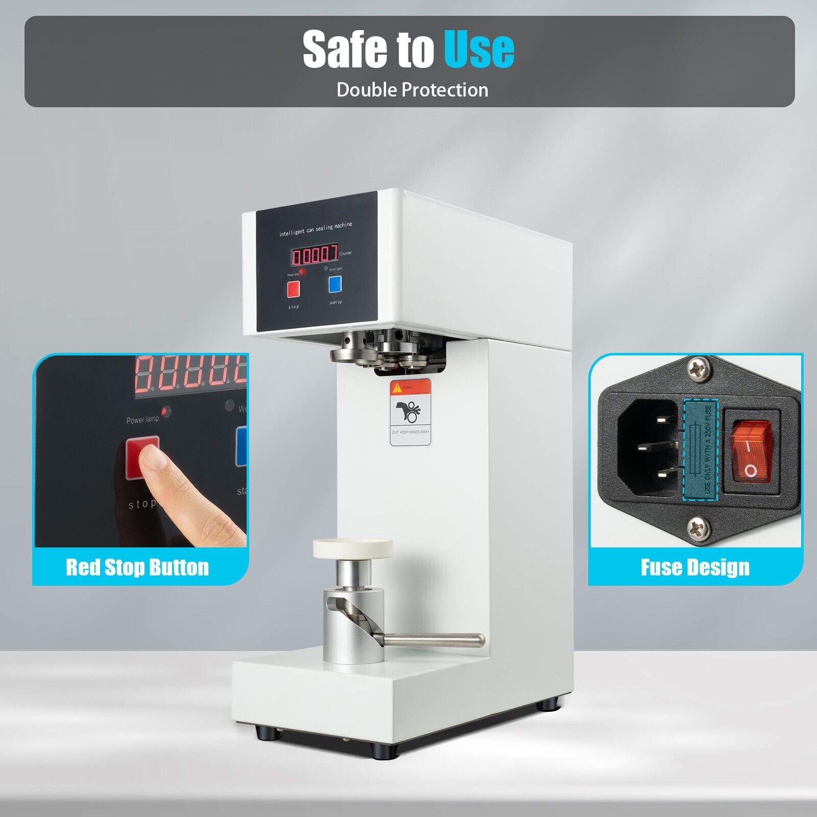 180W Semi Automatic Tin Sealer Commercial Plastic Drink Beverage ...