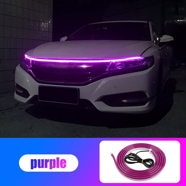 180cm 12V Car Hood LED Daytime Running Light Strip Waterproof Flexible ...