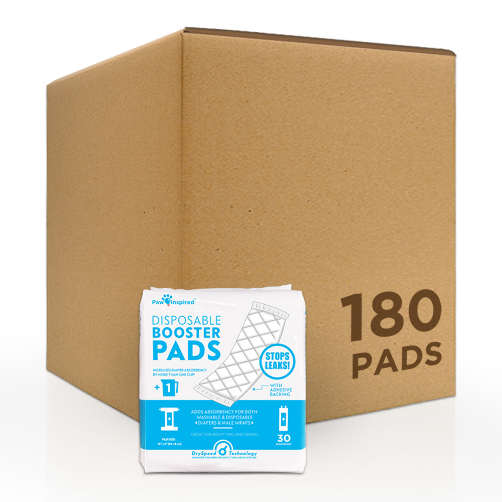 180ct Paw Inspired Dog Diaper Pads Diaper Liners Booster Pads | Add ...