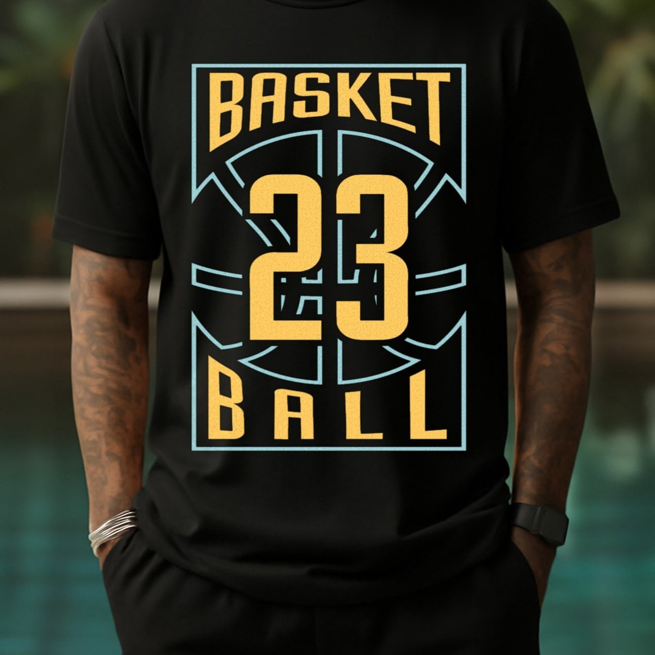 180g T-Shirt for Men Heavyweight Casual - Men's 23 Basketball Jersey ...