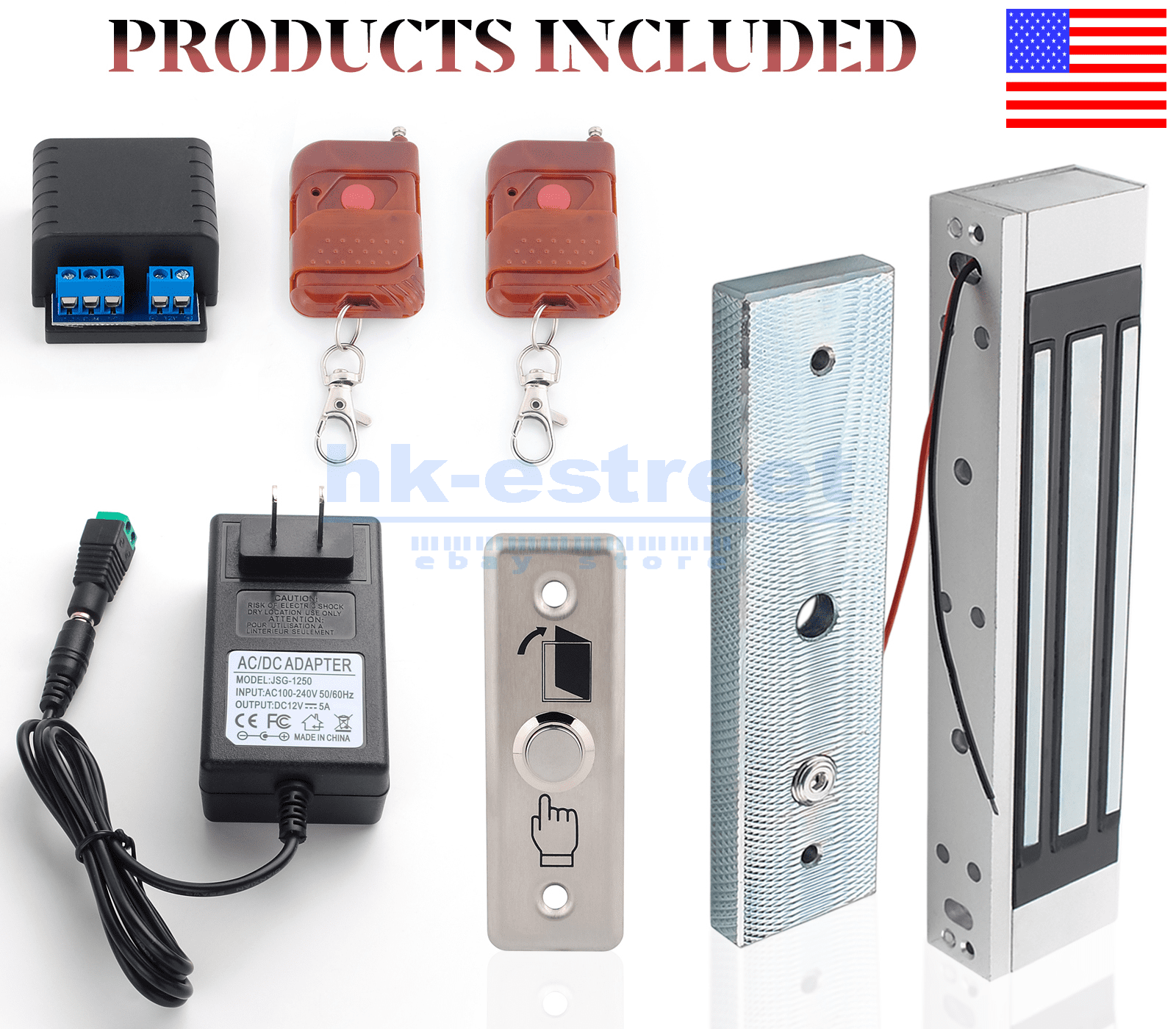 180kg Door Access Control System Electric Magnetic Door Lock Remote ...