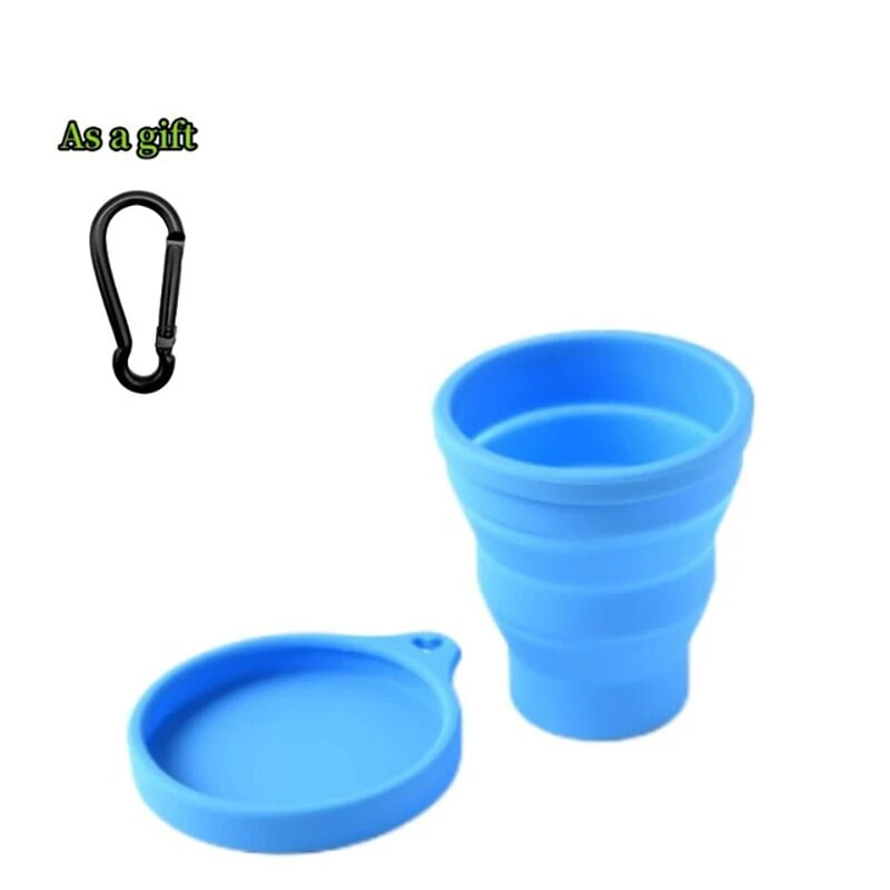 180ml Folding Cup Mini Retractable Cup Silicone Portable Teacup Outdoor ...