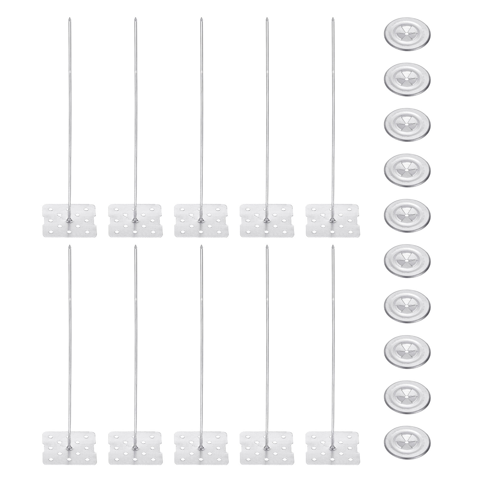 180mm Perforated Insulation Pins with Round Washer,50 Sets 2in ...