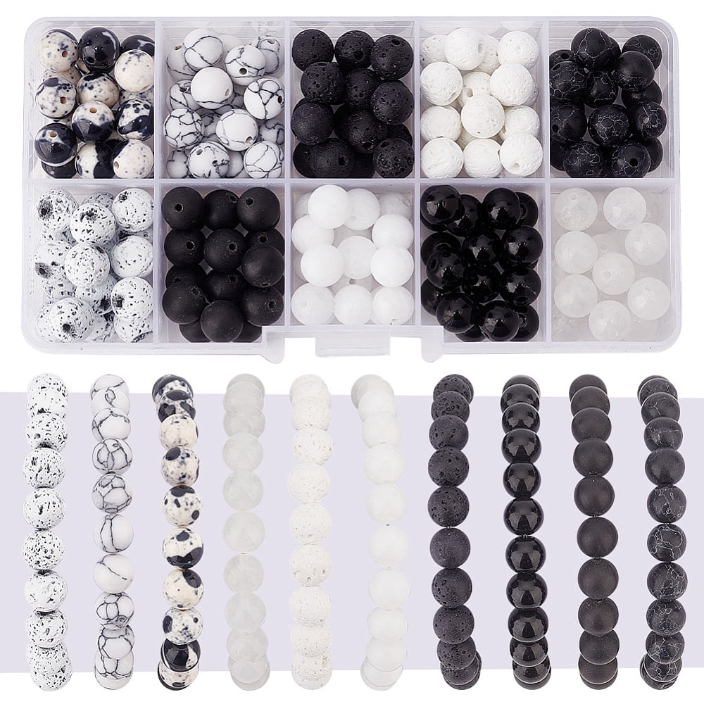 180pcs 10 Styles Natural Mixed Gemstone Beads Mixed Dyed and Undyed ...