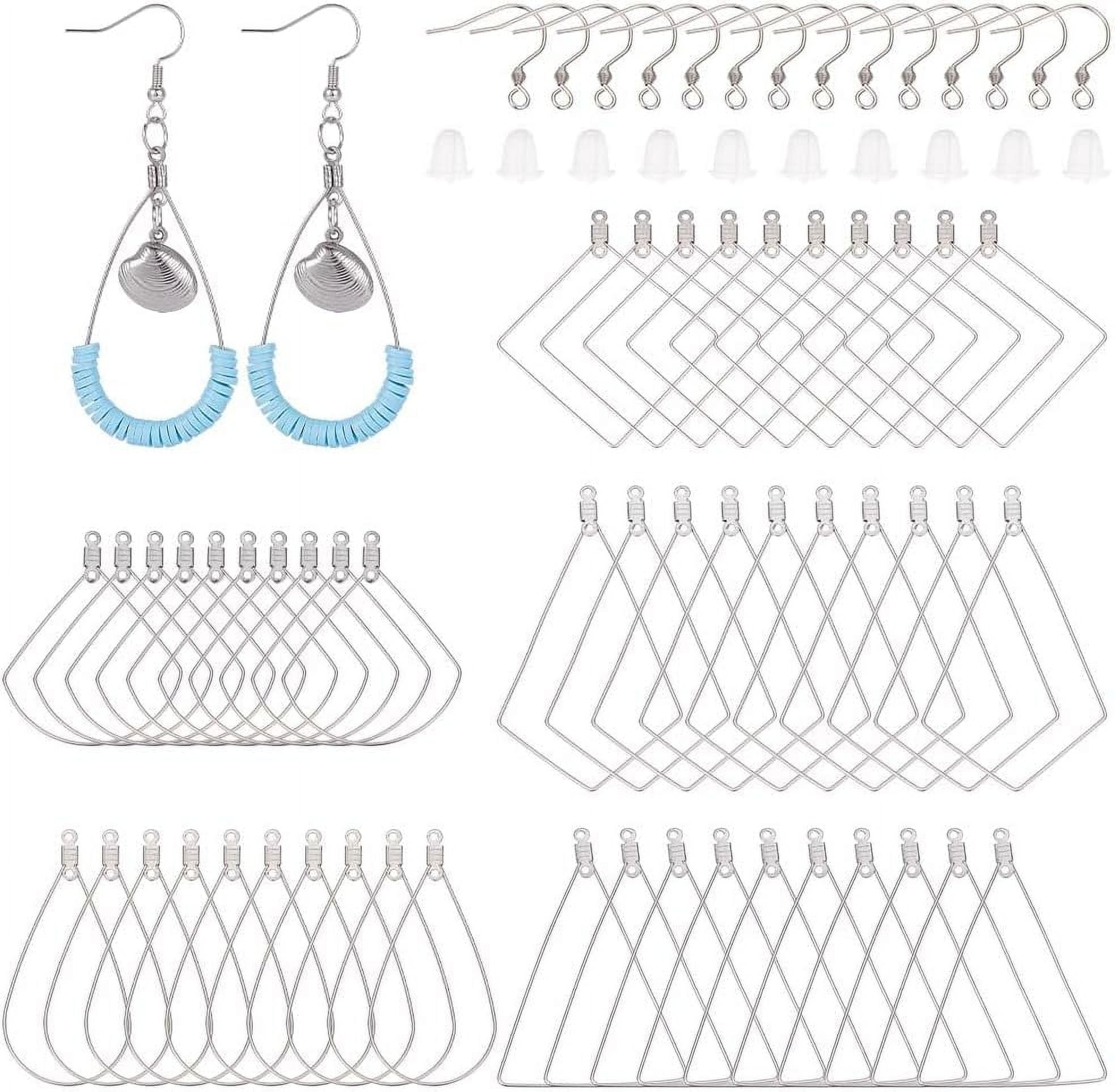 About 180pcs 5 Types Hypoallergenic Hollow Hoop Earring Stainless Steel ...