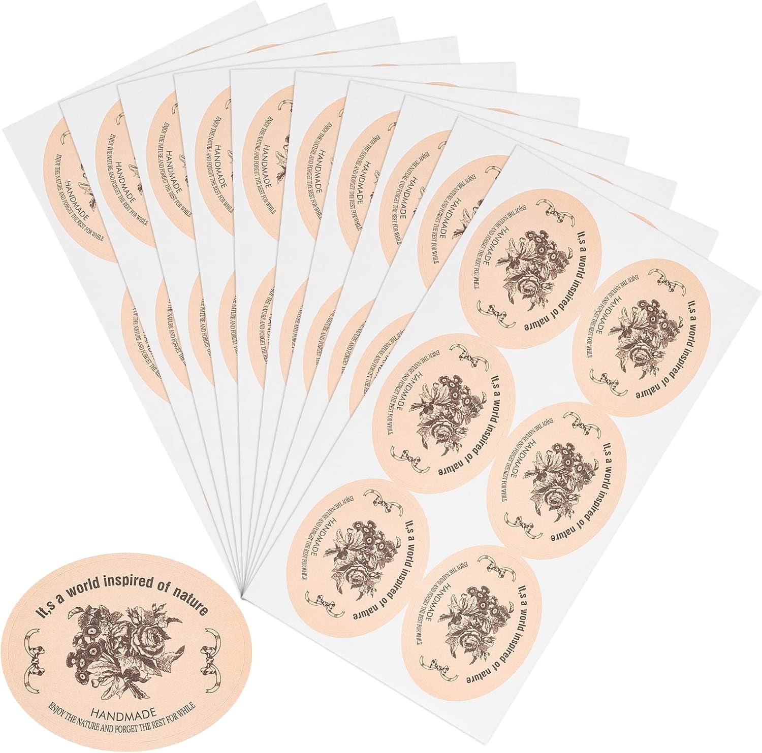 180pcs Self-Adhesive Gift Tag Stickers Coated Paper Sticker Adhesive ...