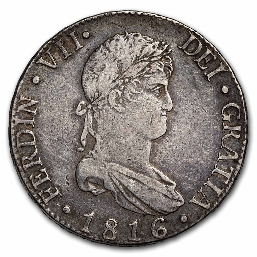 1810-M GJ Spain Silver 8 Reales Ferdinand VII VF Planchet Defect - Walmart.com