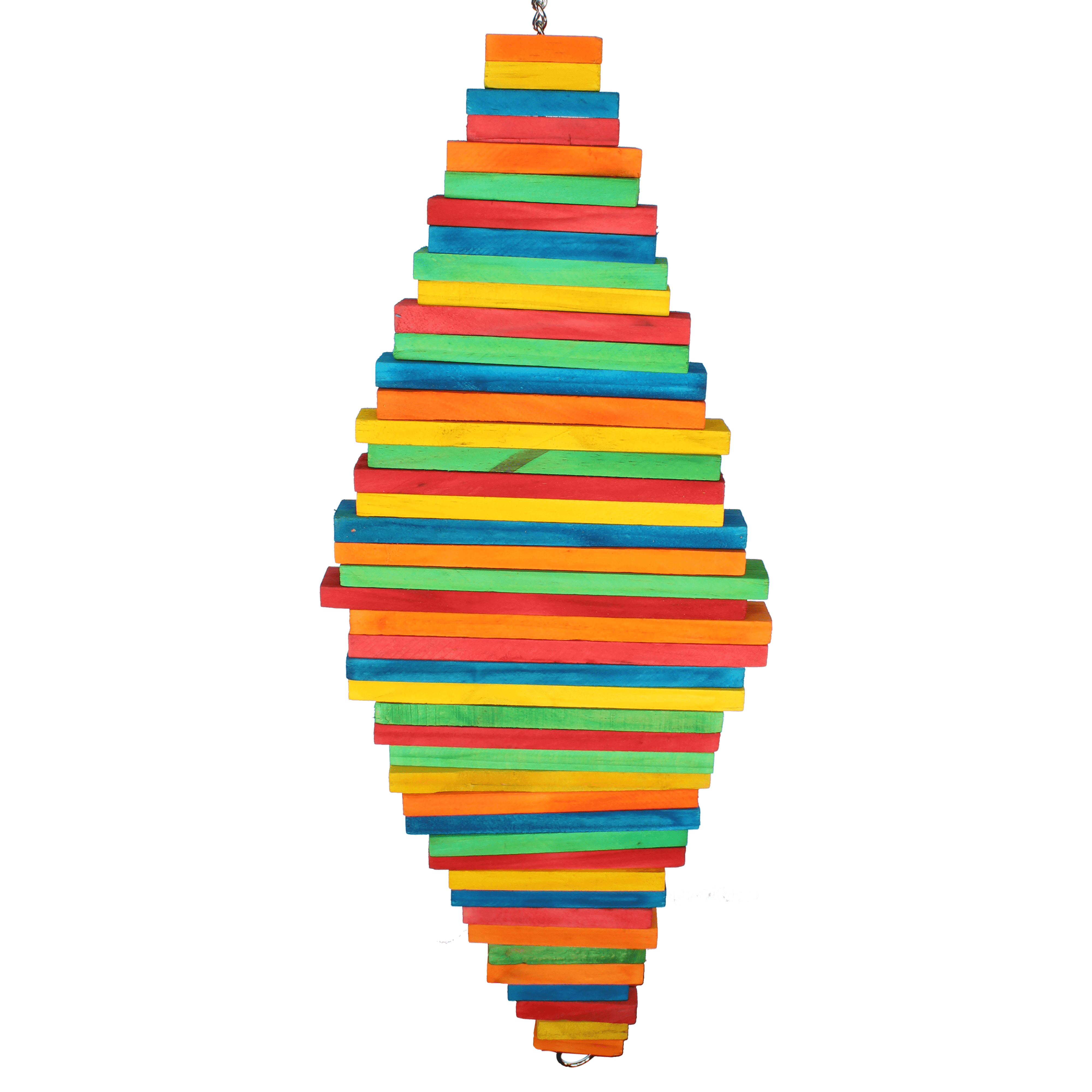Bonka Bird Toys 1811 Double Pyramid Spinning Block Wood Chew Parrot ...