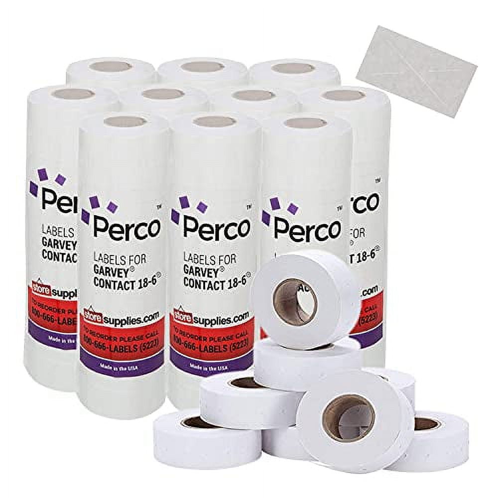 1812 White Pricing Labels for Garvey 18-6 One Line Price Gun - 10 ...