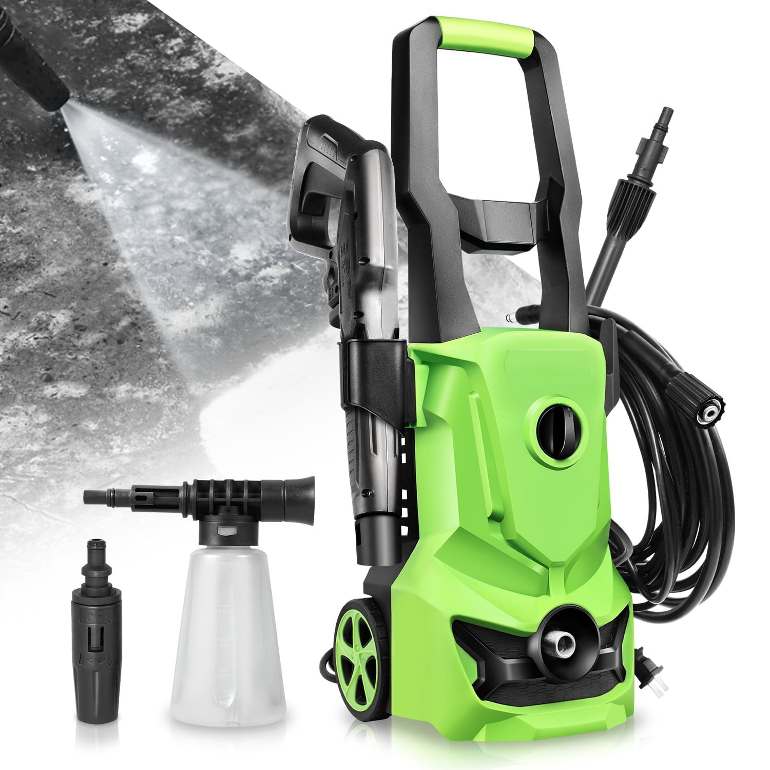 1813 PSI 1.45 GPM Electric Pressure Washer, Adjustable Nozzle, Soap ...