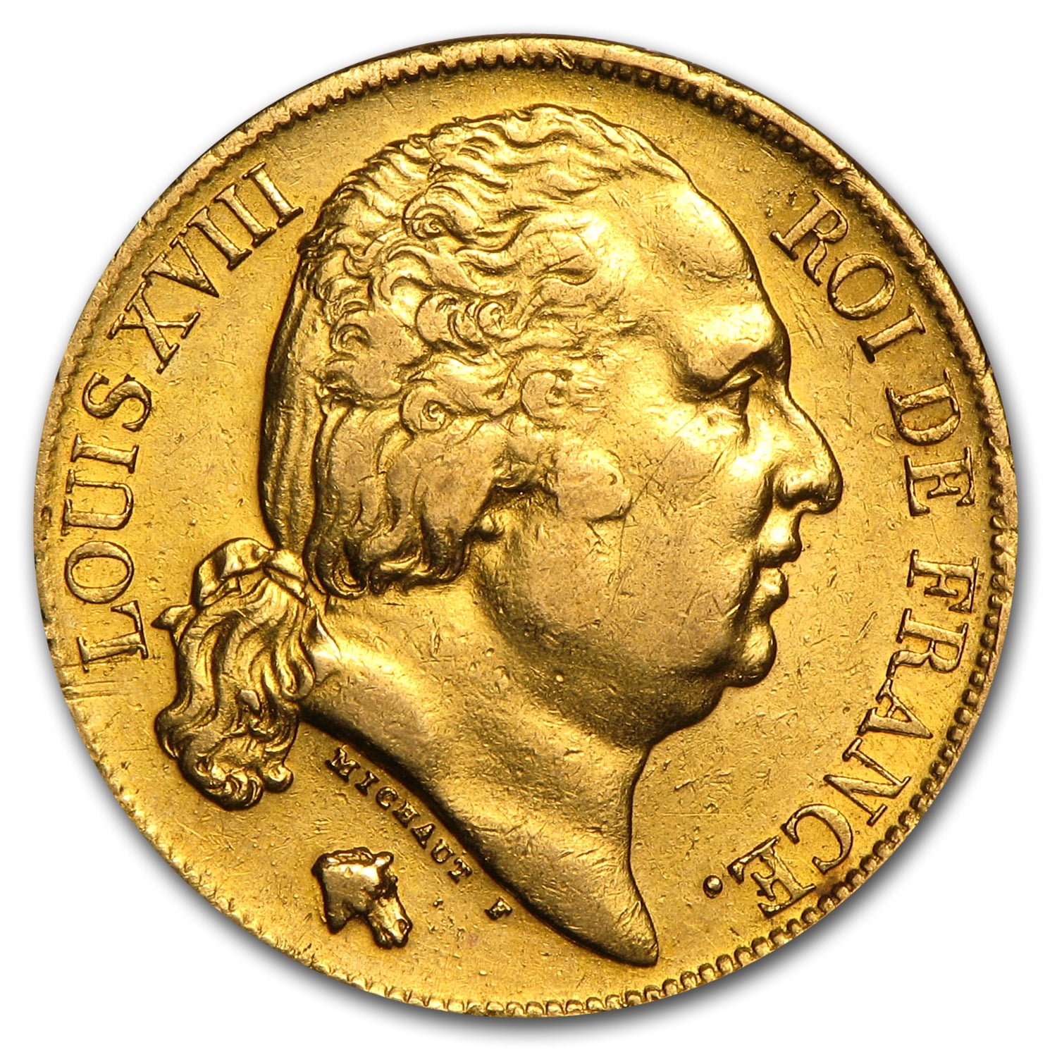 1816-1824 France Gold 20 Francs Louis XVIII XF - Walmart.com