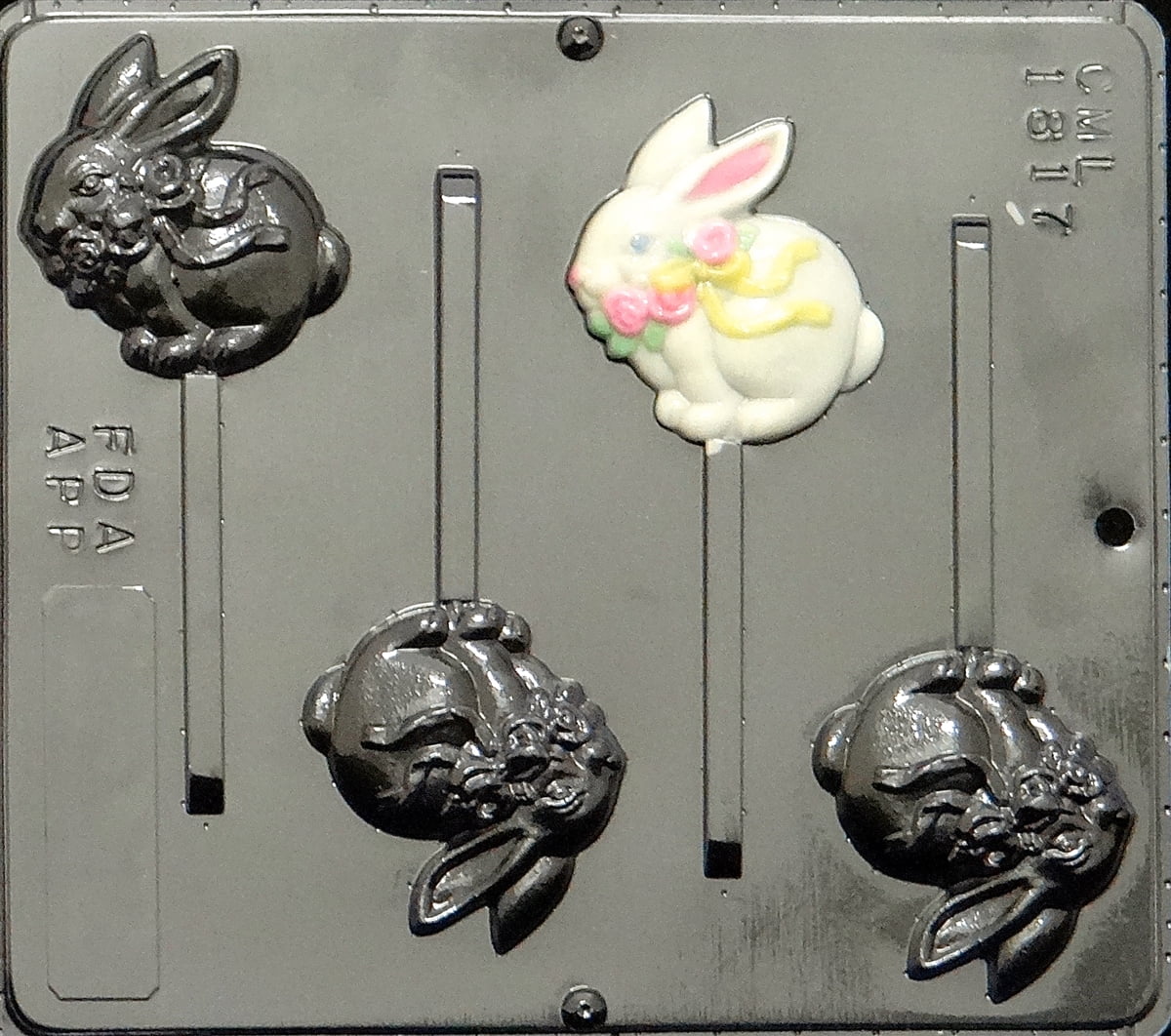 1817 Bunny Pop Lollipop Chocolate Candy Mold - Walmart.com