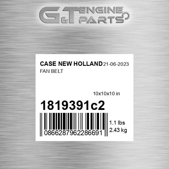 1819391C2 FAN BELT fits CASE NEW HOLLAND (New OEM) - Walmart.com