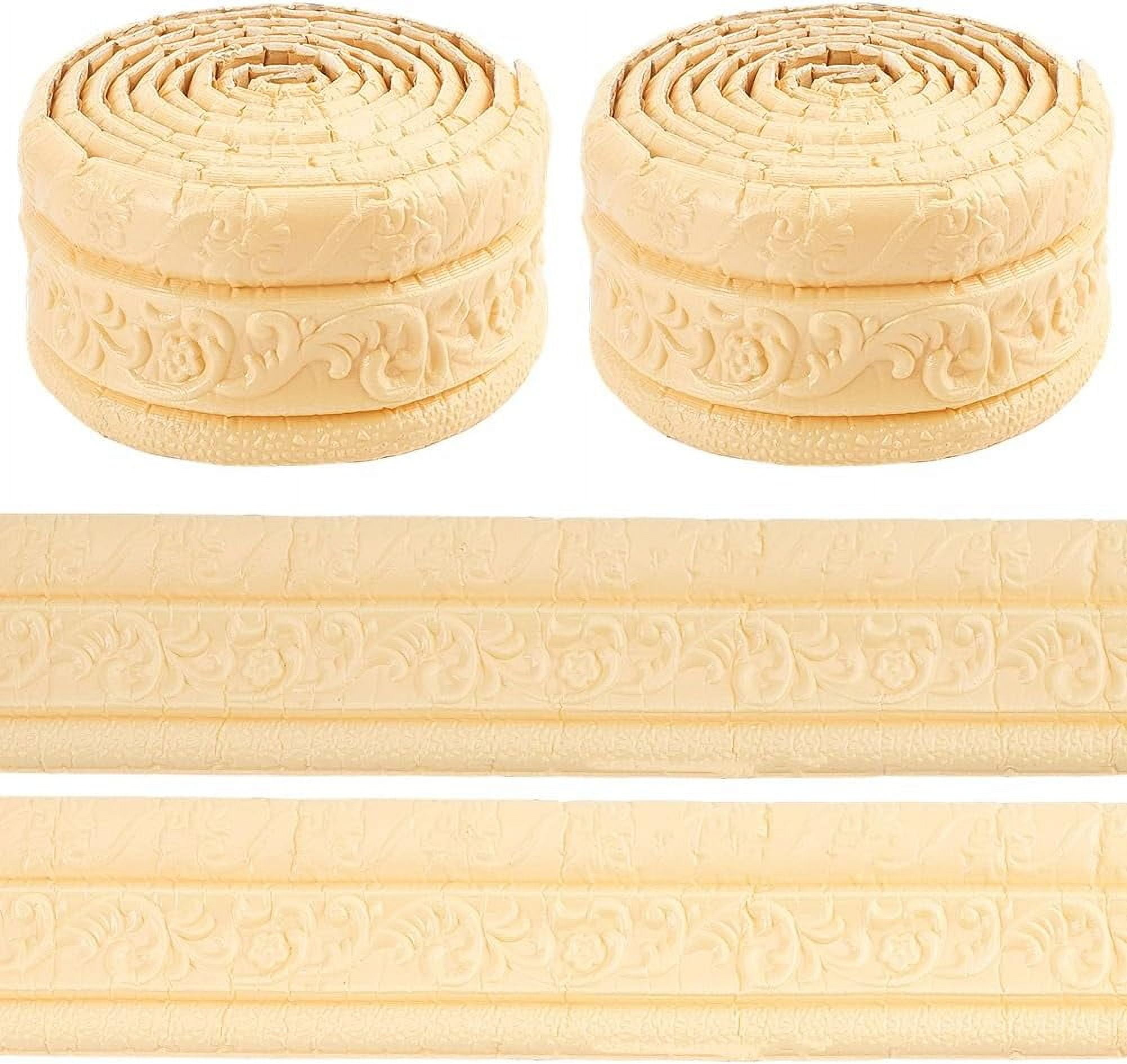 181x3.2 Inch Crown Foam Molding Peel and Stick 3D Wall Edging Lines ...