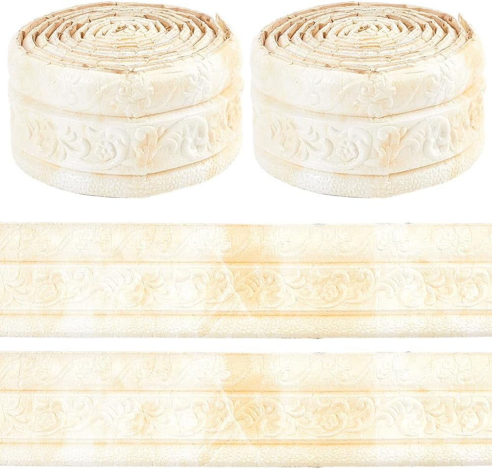 181x3.2 Inch Foam Molding Peel and Stick 3D Flexible Wall Edging Lines ...