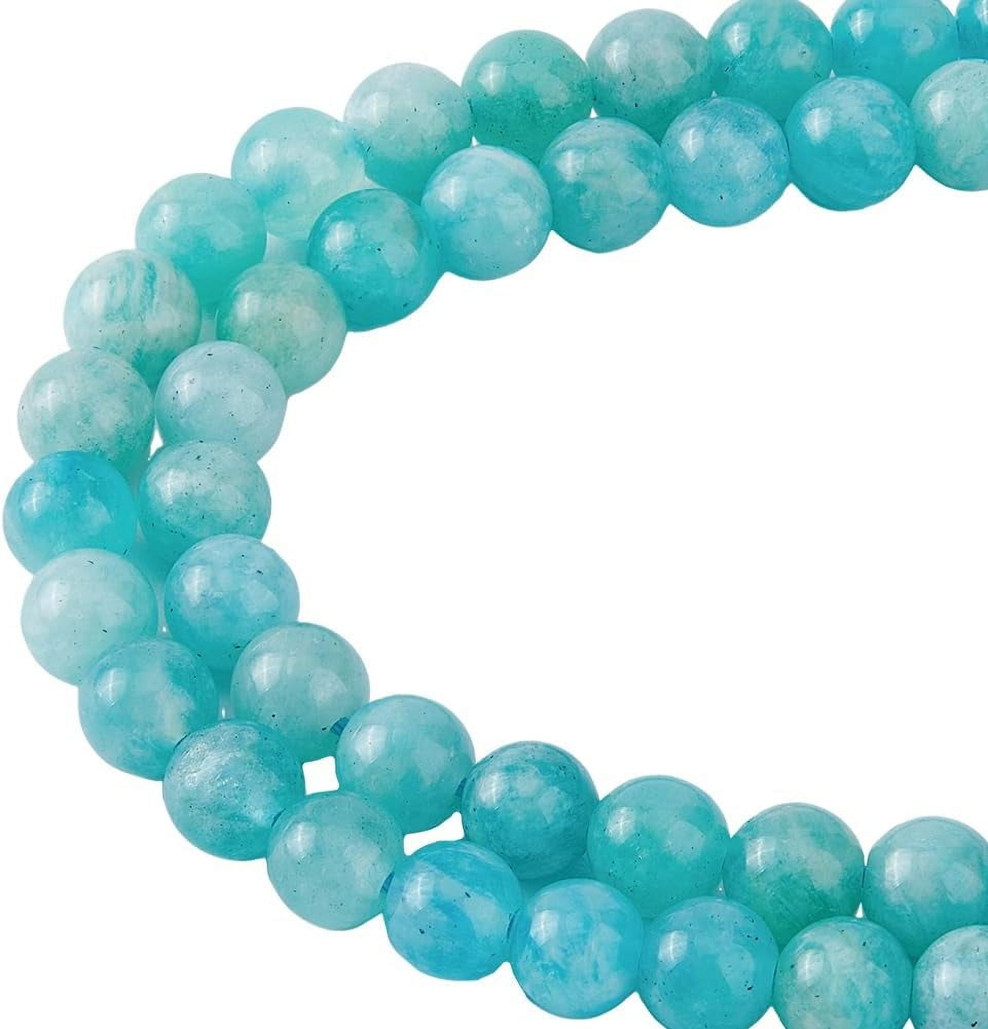 182 Pcs 2 Strands Natural Round Beads 4-4.5mm Strands Dyed Jade Smooth ...