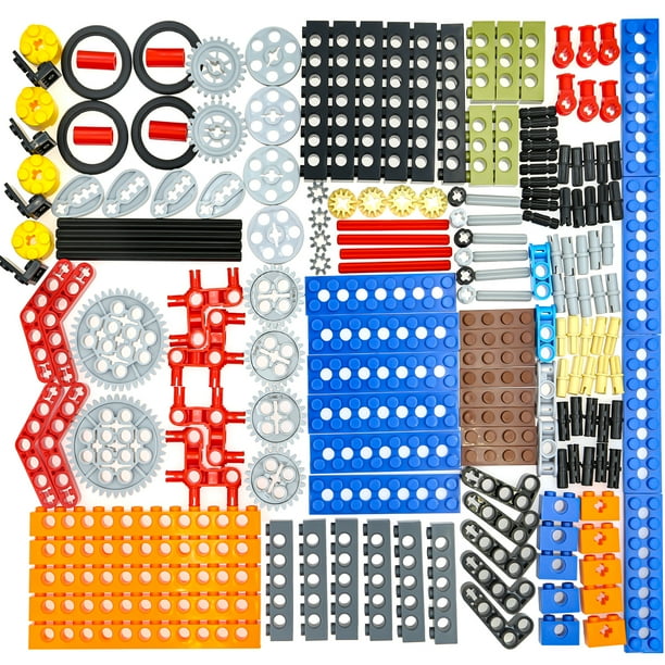 182 Technic Parts-Gear,Pins,Axles,Connectors for Lego kits MOC STEM Projects Building Blocks ...