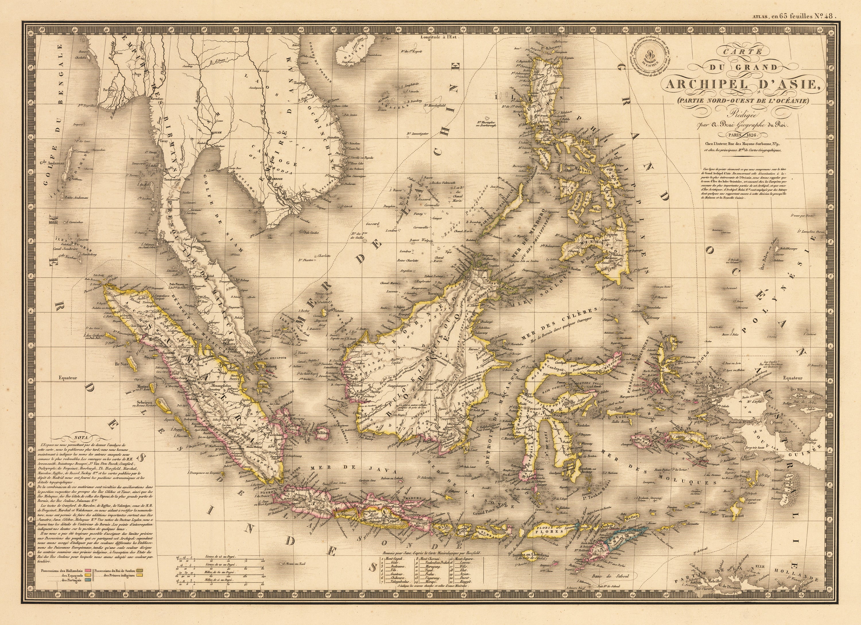 1826 Carte du Grand Archipel d’Asie, (Partie Nord-Ouest de l’Oceanie ...