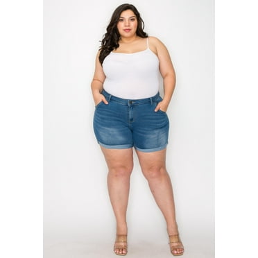 HDE Women's Plus Size Stretch Denim Elastic High Waisted Pull On Jean ...