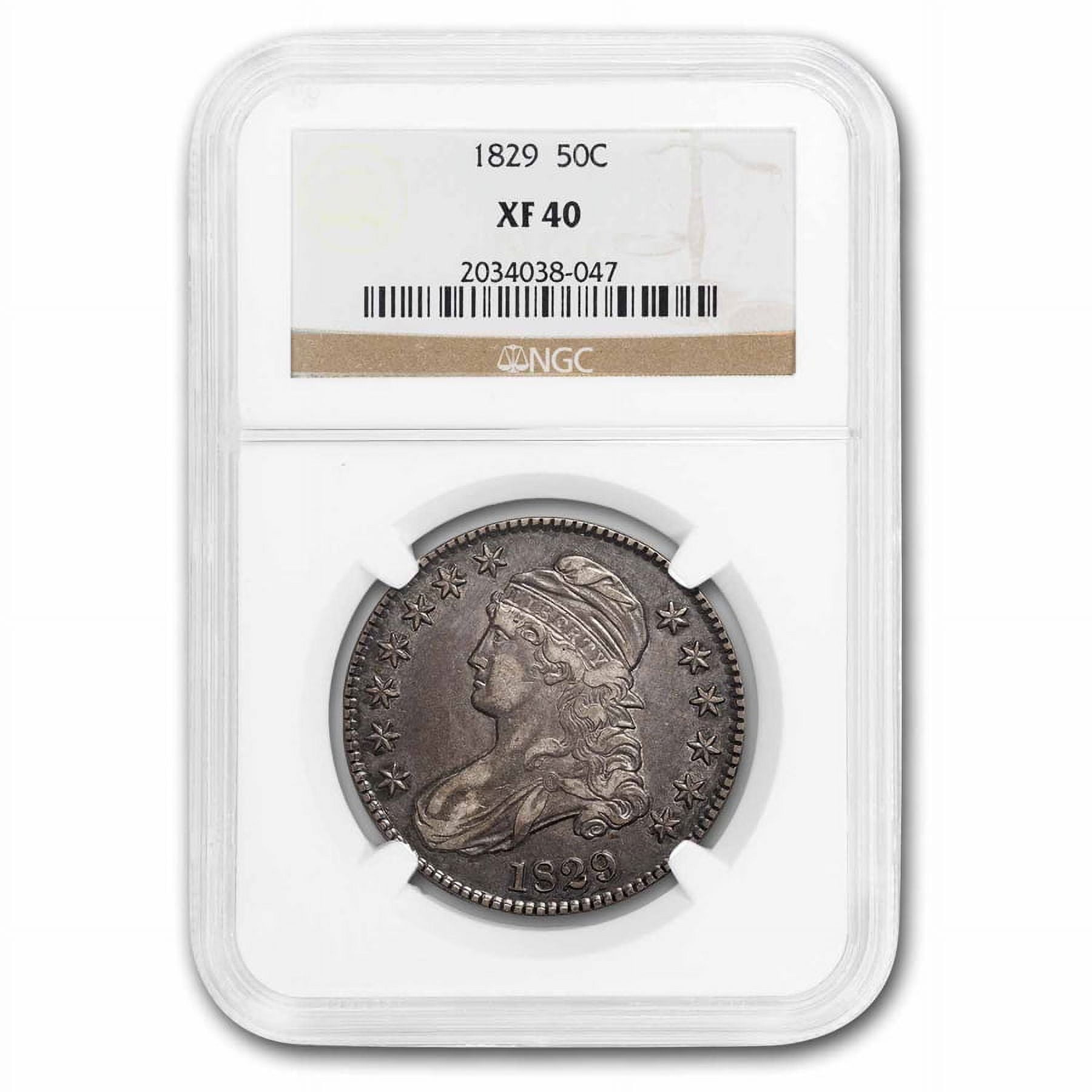 1829 Bust Half Dollar XF-40 NGC - Walmart.com