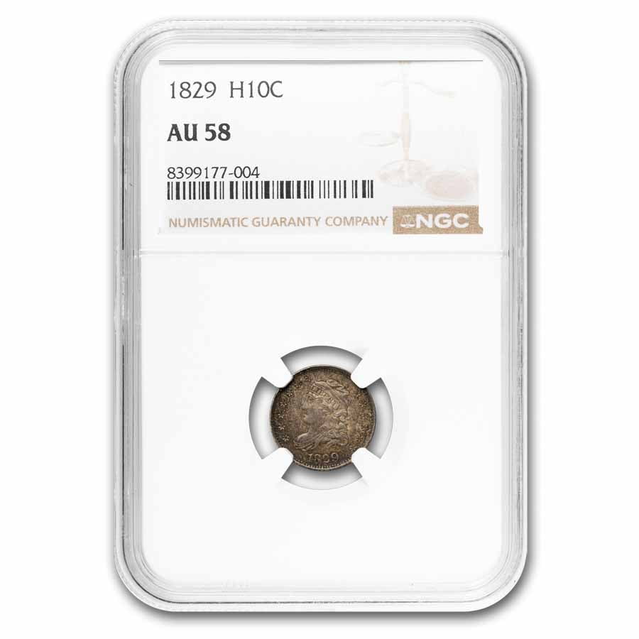 1829 Capped Bust Half Dime AU-58 NGC - Walmart.com