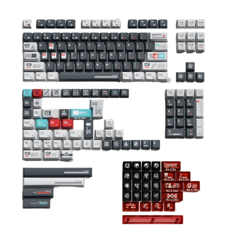 183 Key Keycap Set Featuring Five Sided Heat Sublimated Moon Program ...