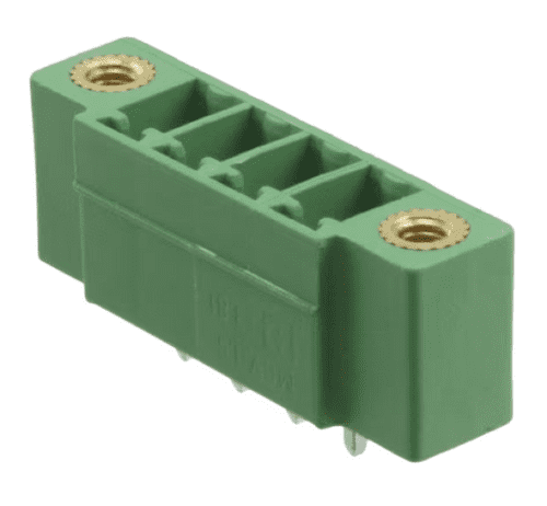 1830619 Terminal Block Header 4 Position, Male Pins, Shrouded (4 Side ...