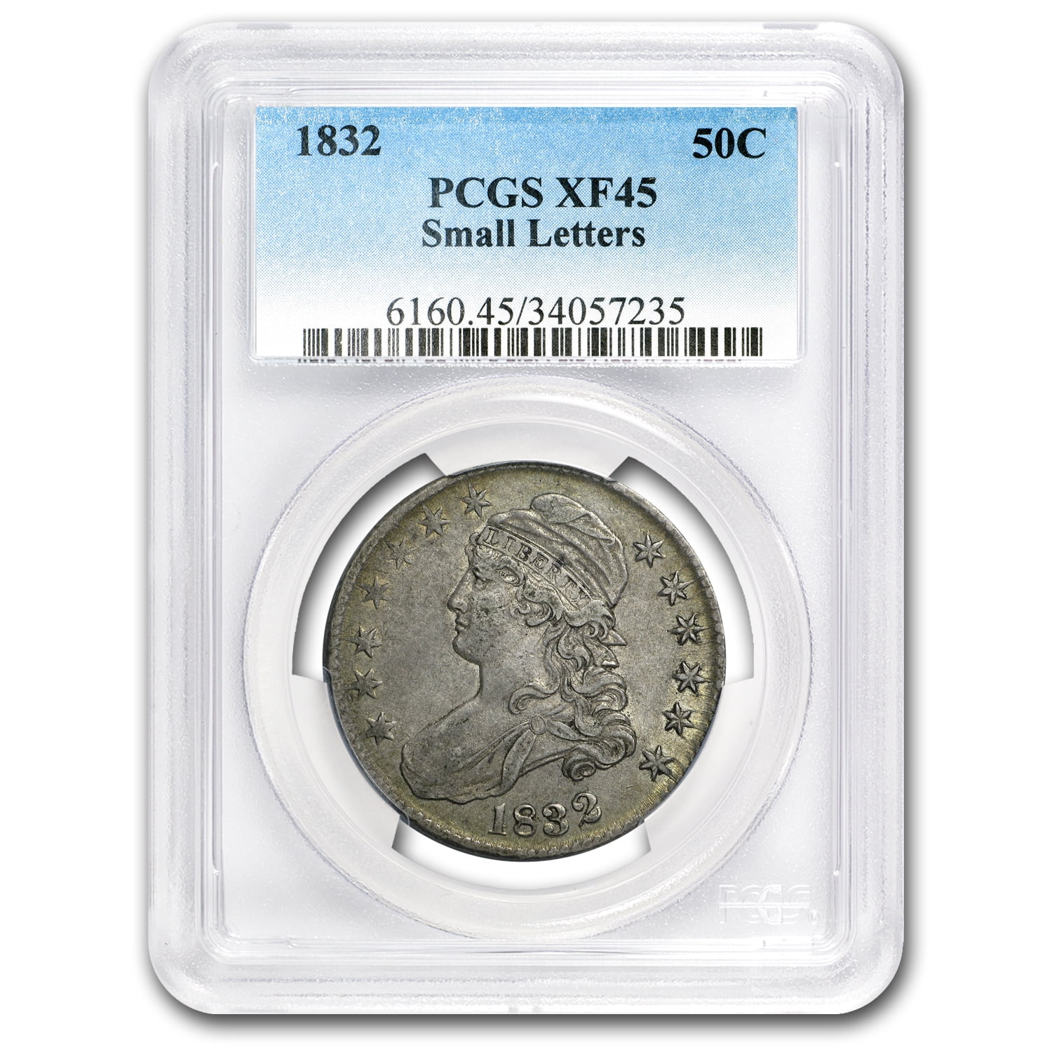 1832 Bust Half Dollar XF-45 PCGS (Sm Letters) - Walmart.com