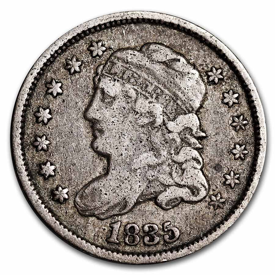 1835 Capped Bust Half Dime Small Date/Large 5¢ VF - Walmart.com