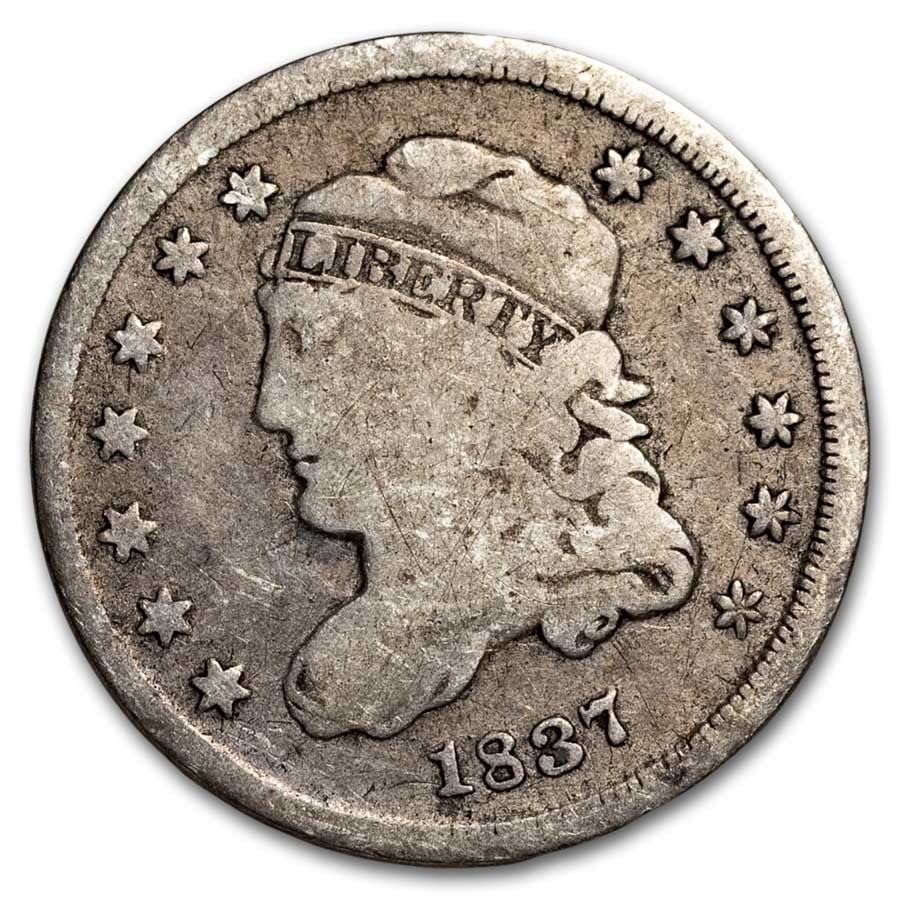 1837 Capped Bust Half Dime VG - Walmart.com