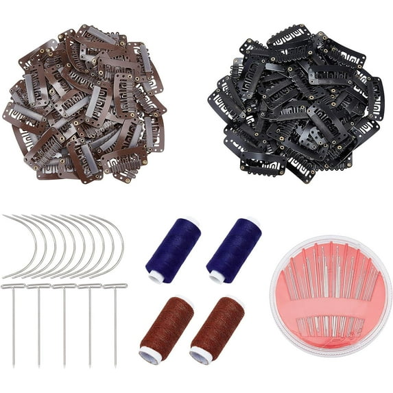 183PCS DIY Snap Hair Clips Making Kits with Polyester Sewing Thread ...